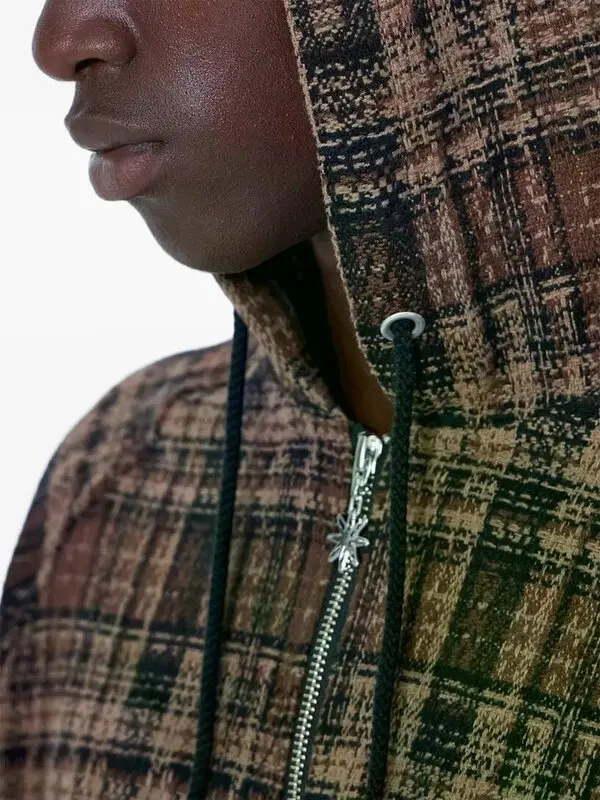 BOTT Checked Zip-up Hoodie