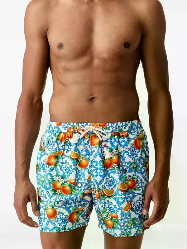 MC2 SAINT BARTH Graphic-print Drawstring Swim Shorts