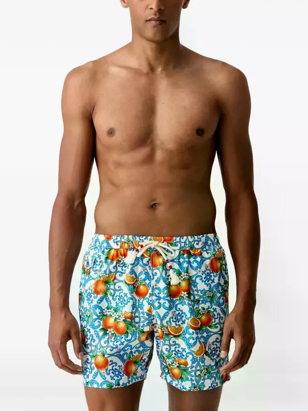 MC2 SAINT BARTH Graphic-print Drawstring Swim Shorts