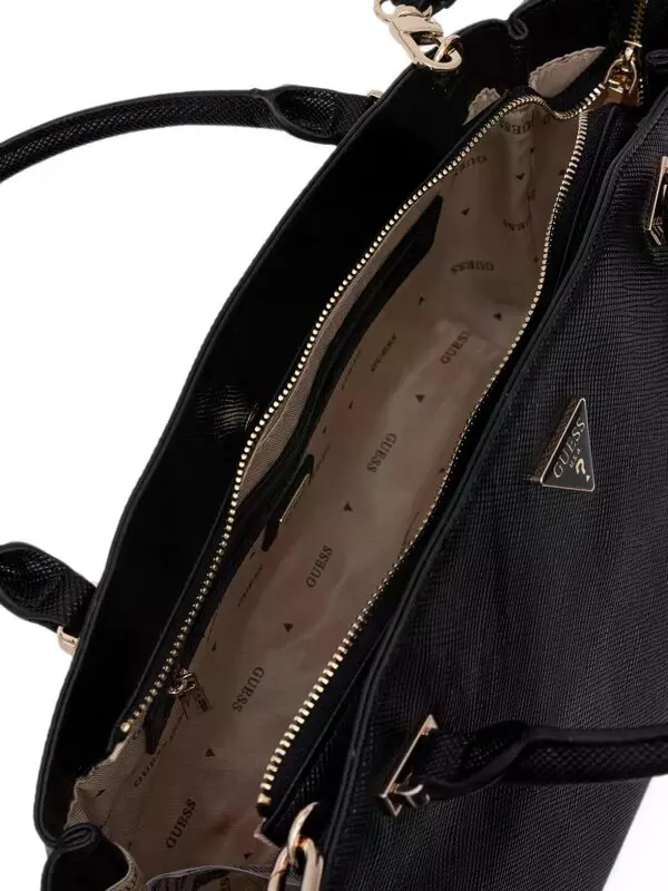 Guess Tote Bag With Logo Plaque And Charm Detail