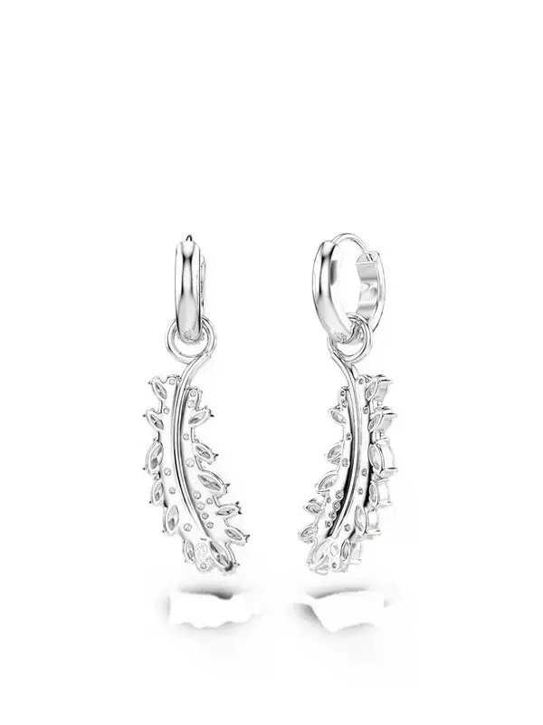 SWAROVSKI Crystal-embellished Leaf-pendant Earrings
