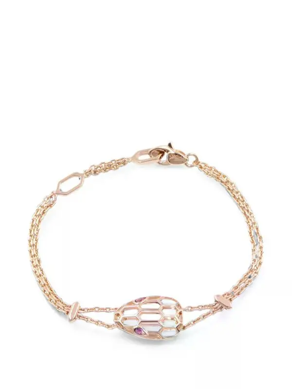 BVLGARI 2010s Serpenti Amethyst-embellished Bracelet - Pink
