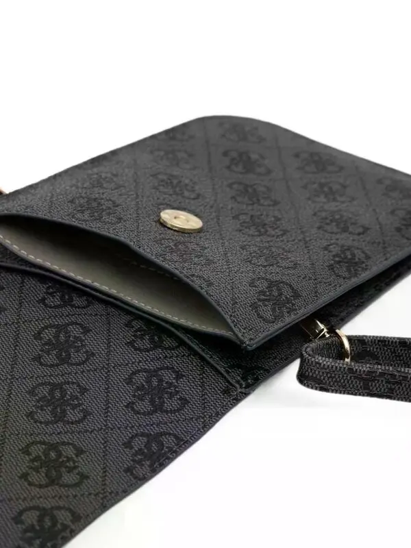 Guess Monogram-print Striped Phone Bag