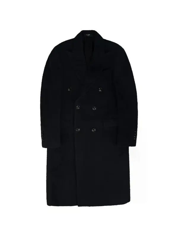 Amiri Double-breasted Peak-lapel Coat - Blue