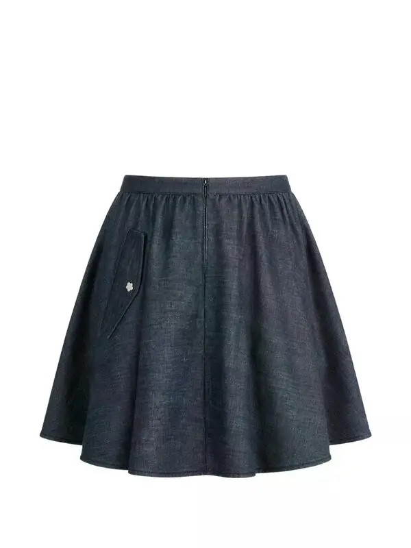 Cecilie Bahnsen Gathered Flared Mini Skirt - Blue