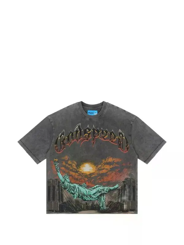 GODSPEED Burnt Bridges Ii Graphic-print T-shirt - Grey