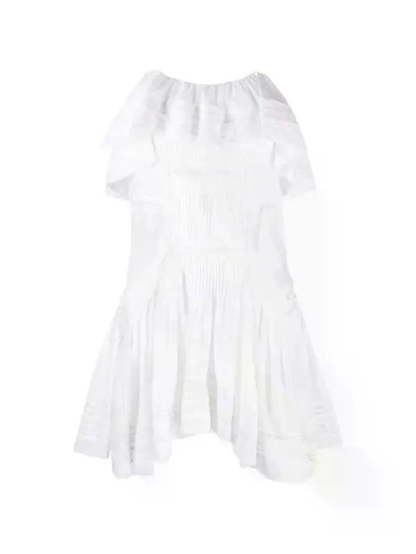 Isabel Marant Étoile Ruffled Lace Trim Dress - White