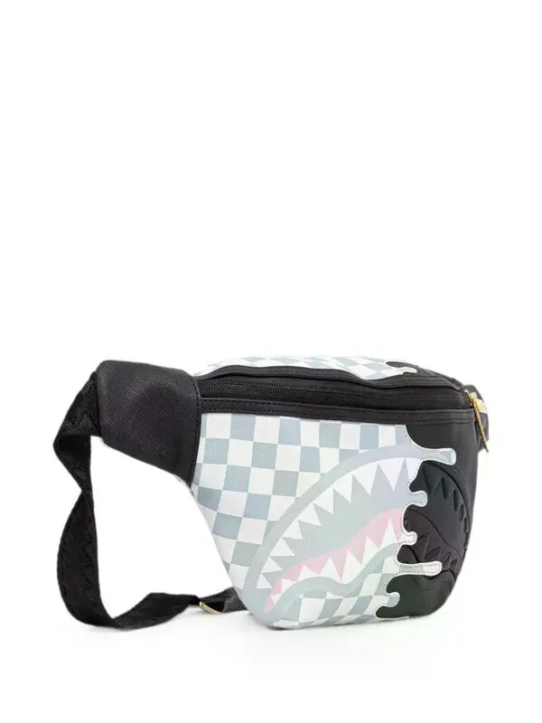 SPRAYGROUND Checkered Shark-motif Belt Bag