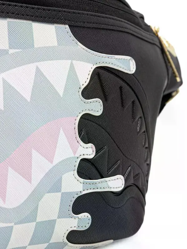 SPRAYGROUND Checkered Shark-motif Belt Bag