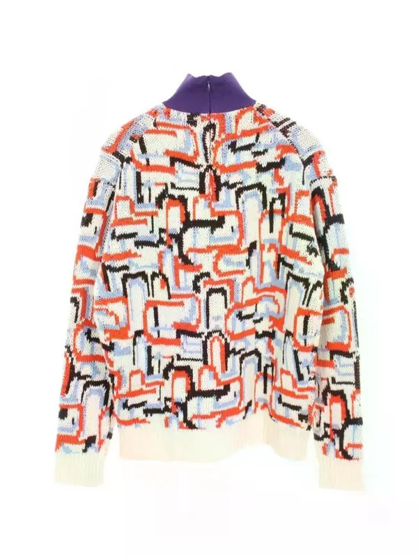 Prada Geometric Motif Sweater - Neutrals