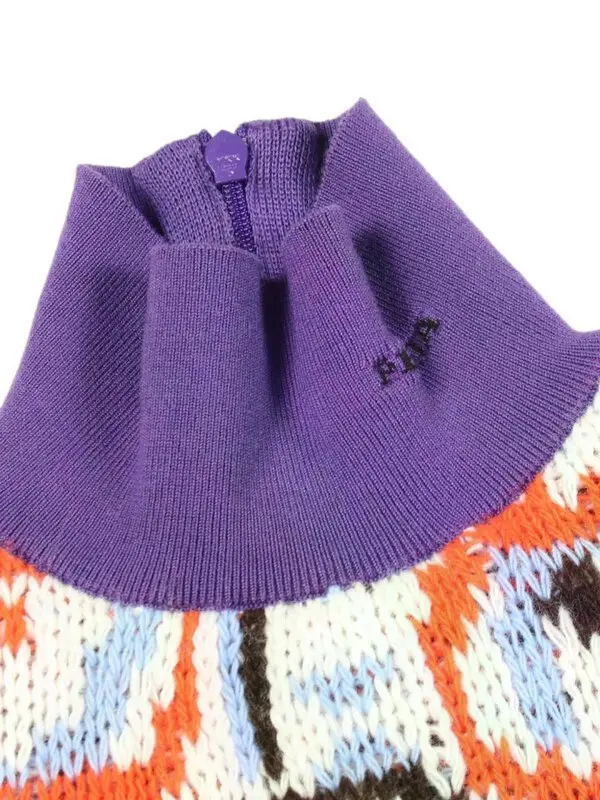 Prada 10s Geometric-motif Sweater