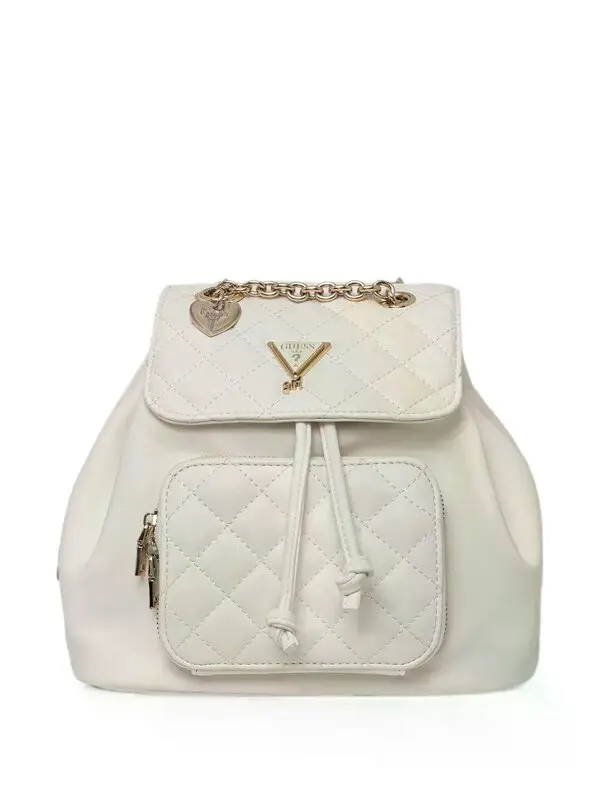 Guess Quilted-finish Drawstring Backpack