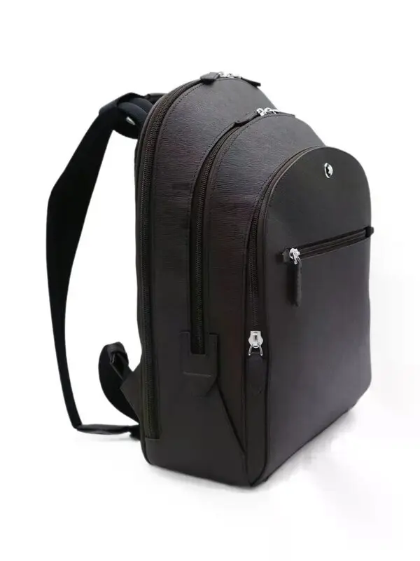 Montblanc Medium Cross-grain Leather Zip-pocket Backpack