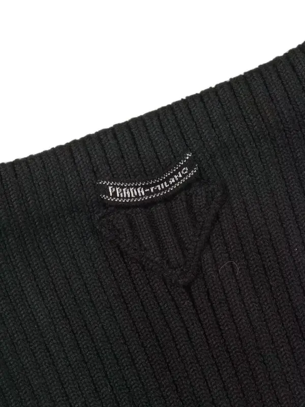 Prada 2010s Ribbed Midi Skirt