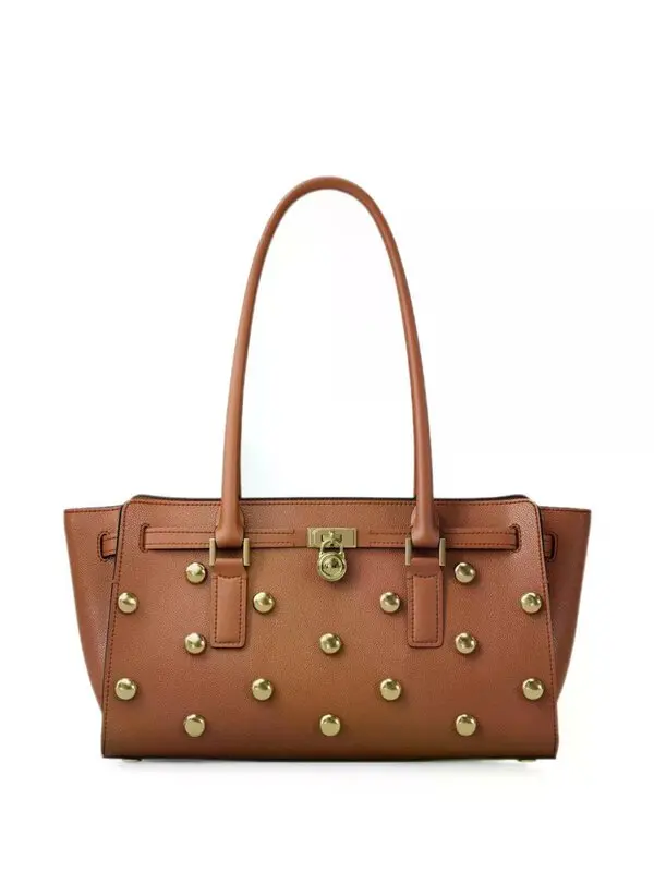 Michael Kors Small Hamilton Leather Satchel Bag - Brown