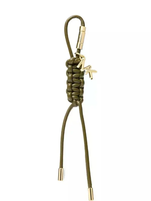 Michael Kors Braided Bag Charm With Logo Detail - Green
