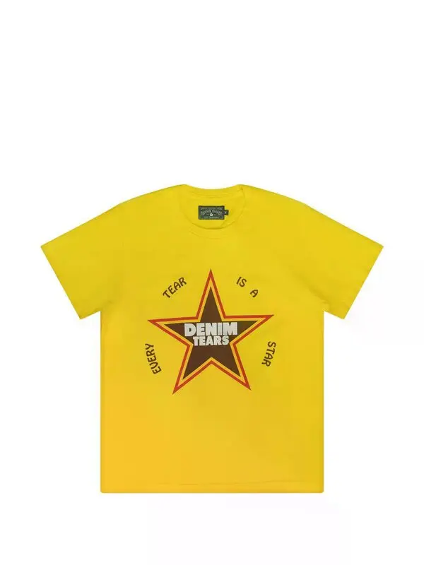 DENIM TEARS Graphic-print T-shirt - Yellow