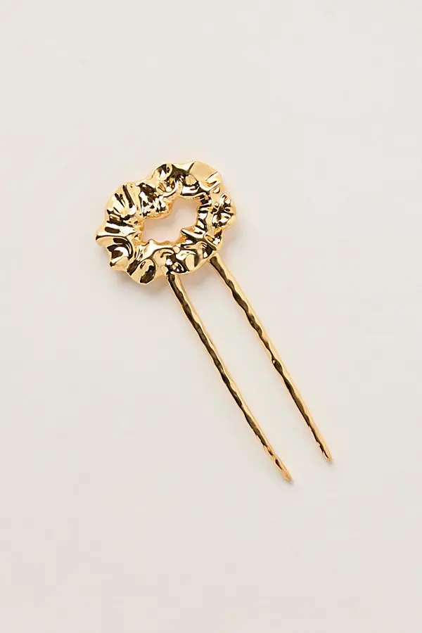 Free People 14k Plated Hair Pin With Circular Detail