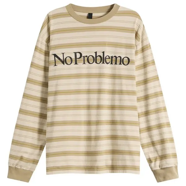 NO PROBLEMO Striped Ls T-shirt