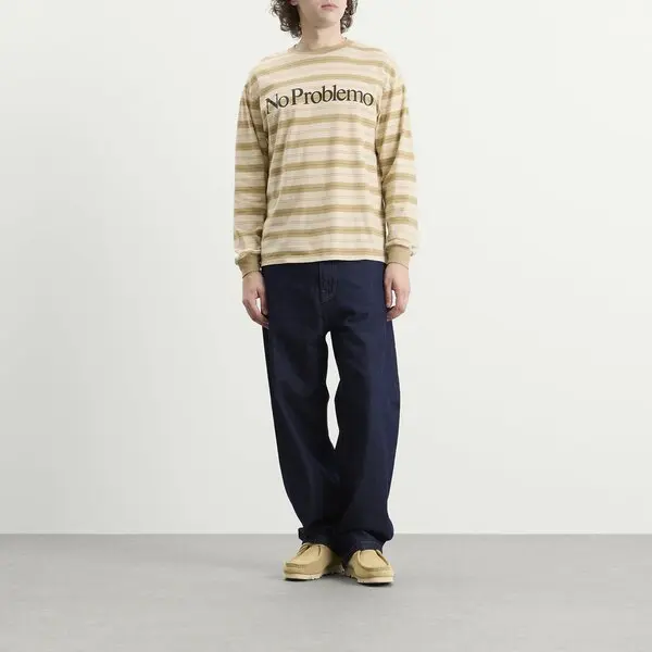 NO PROBLEMO Striped Ls T-shirt