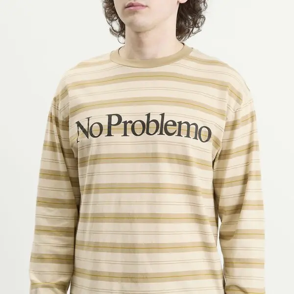 NO PROBLEMO Striped Ls T-shirt