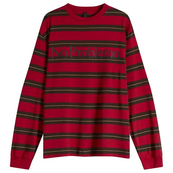 NO PROBLEMO Striped Ls T-shirt