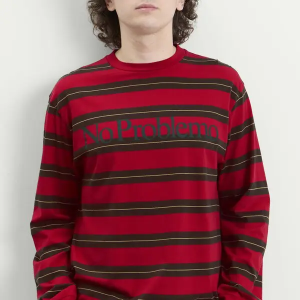 NO PROBLEMO Striped Ls T-shirt