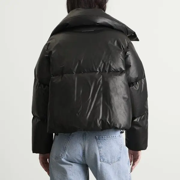 MAISON MARGIELA Faux Leather Padded Cropped Jacket
