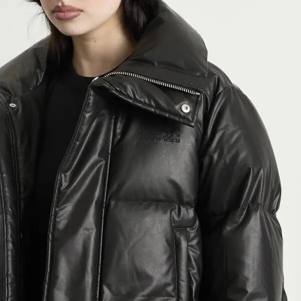 MAISON MARGIELA Faux Leather Padded Cropped Jacket