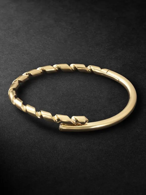 Luis Morais Drill Bit 14-karat Diamond Bracelet - Gold