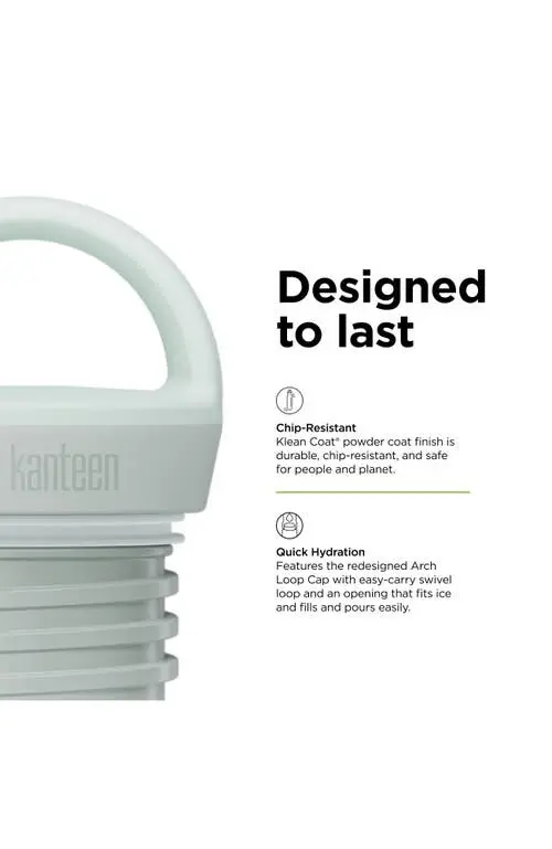 KLEAN KANTEEN 20oz Rise Classic Insulated Water Bottle With Arch Loop Cap