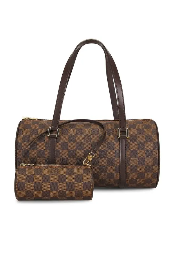 LOUIS VUITTON Damier Ebene Papillon 30 Handbag & Mini Set - Brown