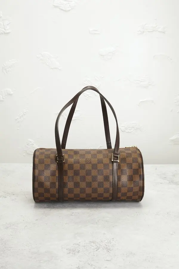 LOUIS VUITTON Damier Ebene Papillon 30 Handbag & Mini Pouch Set - Brown