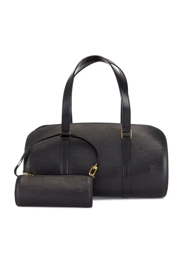 LOUIS VUITTON Epi Soufflot Handbag & Mini Set - Black