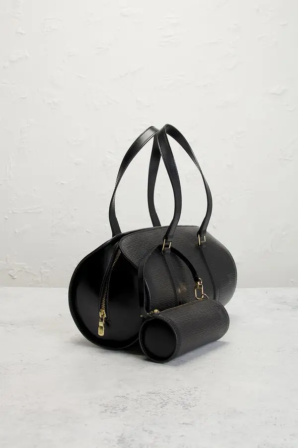 LOUIS VUITTON Epi Soufflot Handbag & Mini Set - Black