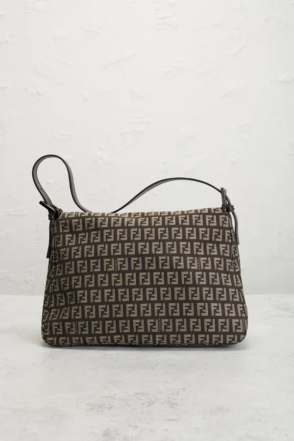 Fendi Zucchino Mama Baguette Shoulder Bag