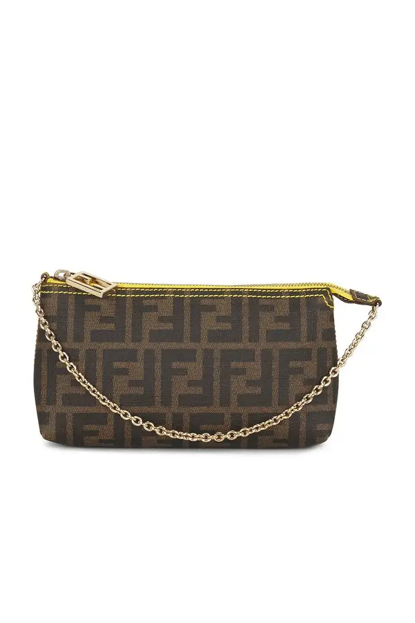 Fendi Zucca Pochette Shoulder Bag - Brown