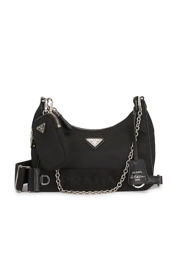 Prada Re-edition 2005 Re-nylon Shoulder Bag - Black