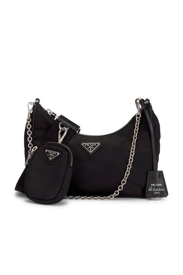 Prada Re-edition 2005 Re-nylon Shoulder Bag - Black