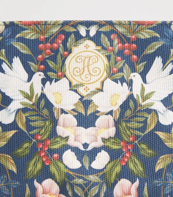 Harrods Small Cotton Partridge Cosmetics Bag - Navy