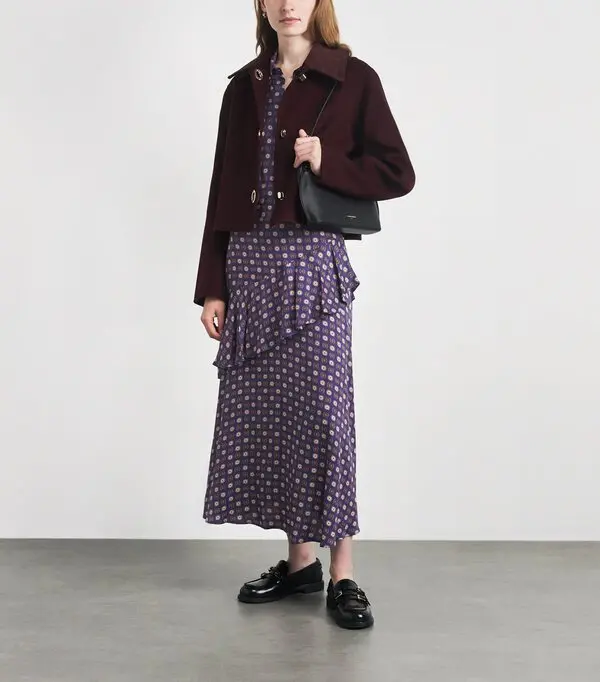Claudie Pierlot Tiered Midi Skirt