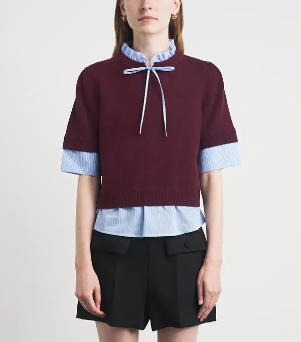 Claudie Pierlot Wool Layered Sweater