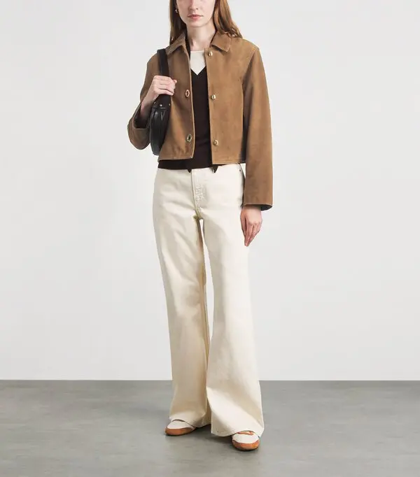 Claudie Pierlot Suede Turnlock Jacket