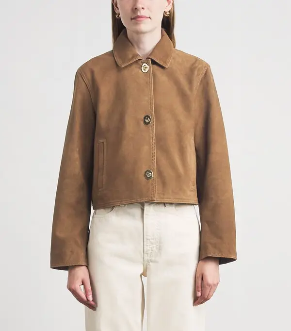 Claudie Pierlot Suede Turnlock Jacket