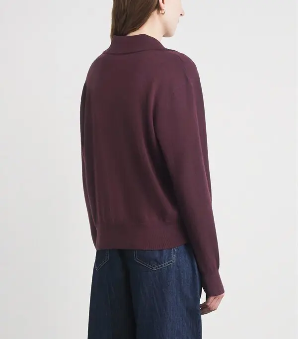 Claudie Pierlot Wool-cashmere Polo Sweater