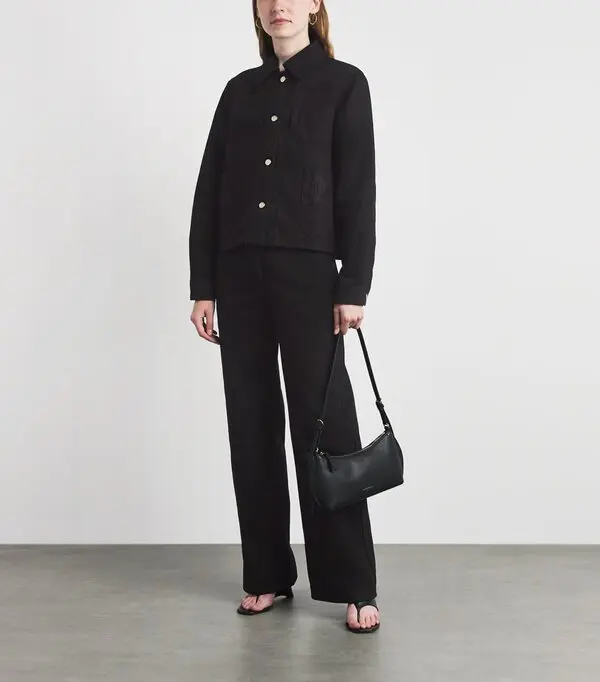 Claudie Pierlot Contrast Stitch Denim Jacket