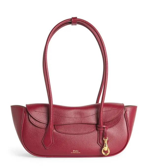 Polo Ralph Lauren Small Leather Shoulder Bag - Red