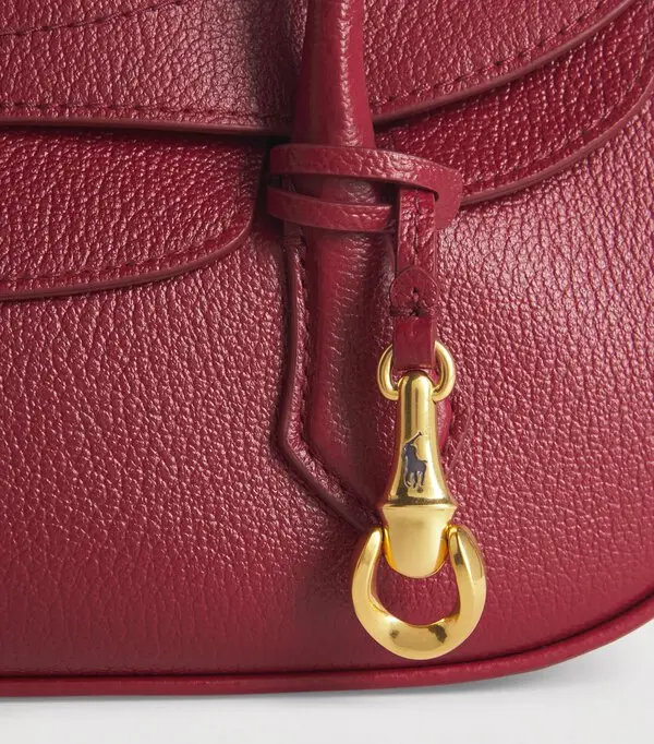 Polo Ralph Lauren Small Leather Shoulder Bag - Red