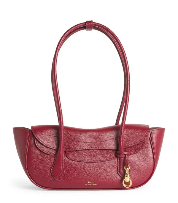 Polo Ralph Lauren Small Leather Shoulder Bag - Red