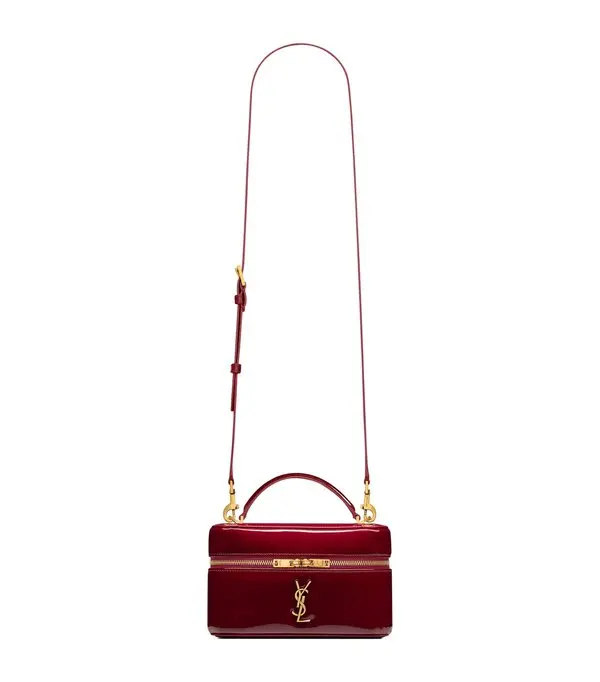 Saint Laurent Patent Leather Gaby Vanity Bag - Pink